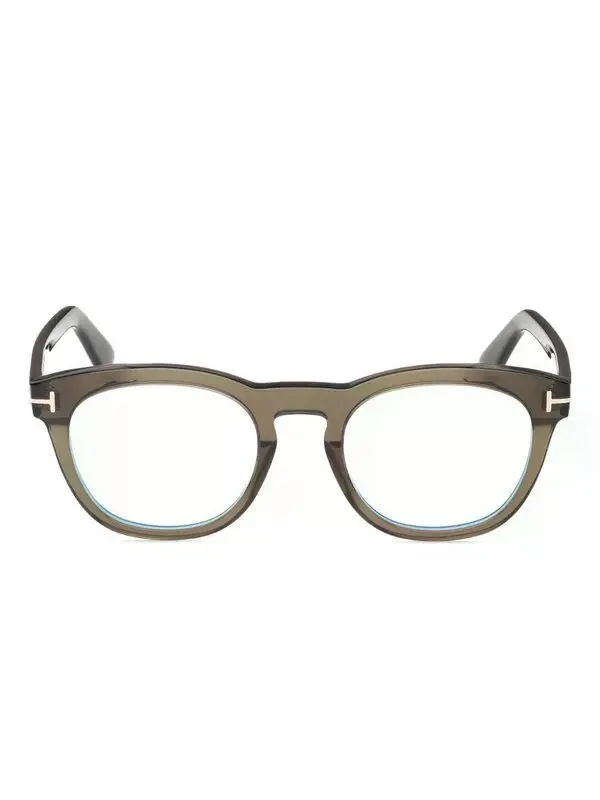 TOM FORD Round Frame Glasses - Green