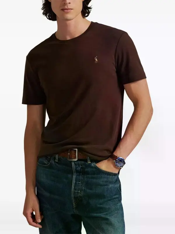 Polo Ralph Lauren Logo-detail Cotton T-shirt - Brown