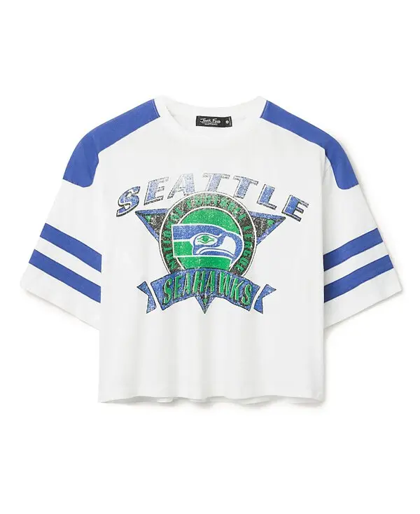 Junk Food Clothing Nfl Seattle Seahawks Striped Tee - Vintage White/liberty