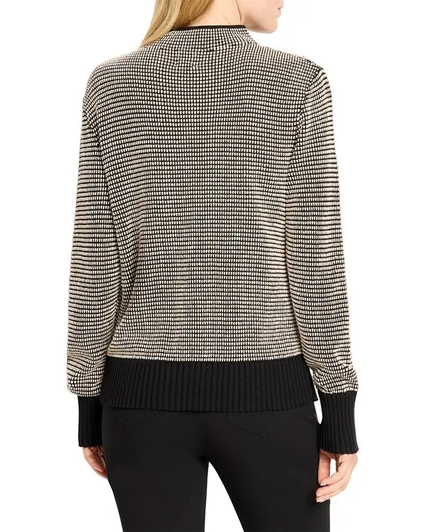 NIC+ZOE Funnel Neck Pixel Knit Sweater