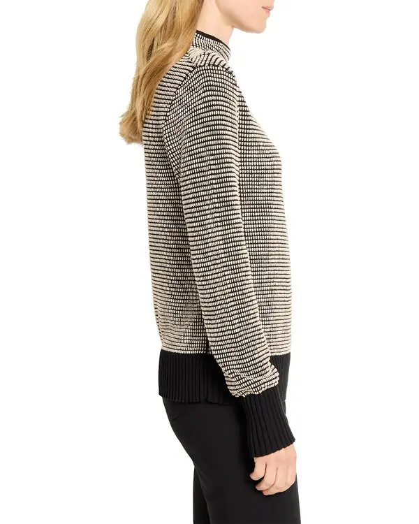 NIC+ZOE Funnel Neck Pixel Knit Sweater