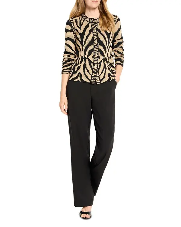 NIC+ZOE Animal Jacquard Cardigan