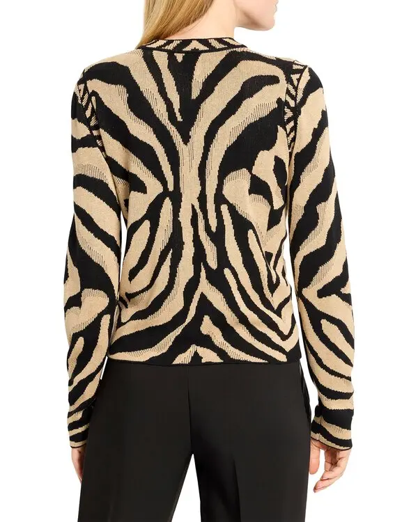 NIC+ZOE Animal Jacquard Cardigan