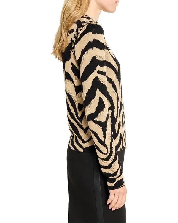 NIC+ZOE Animal Jacquard Cardigan