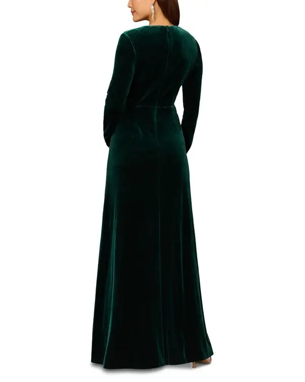 Aidan Mattox Velvet Twist Gown