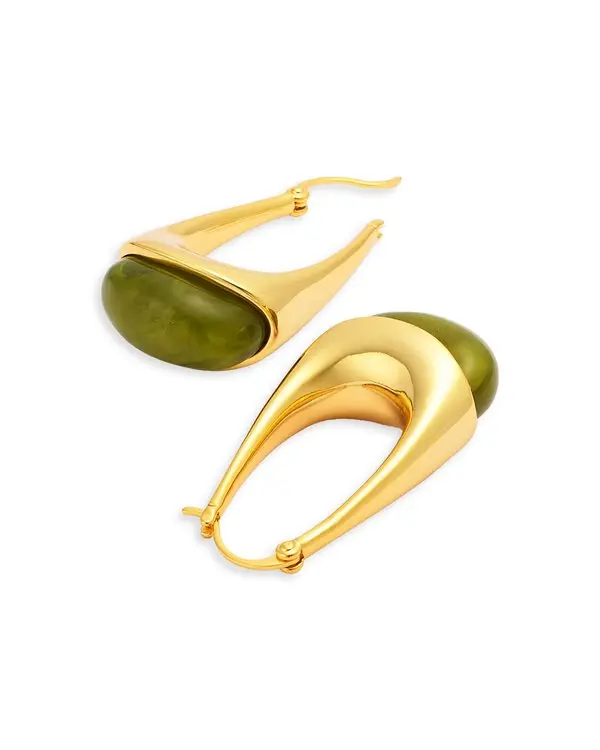 Aqua Elysee Stone Hoop Earrings
