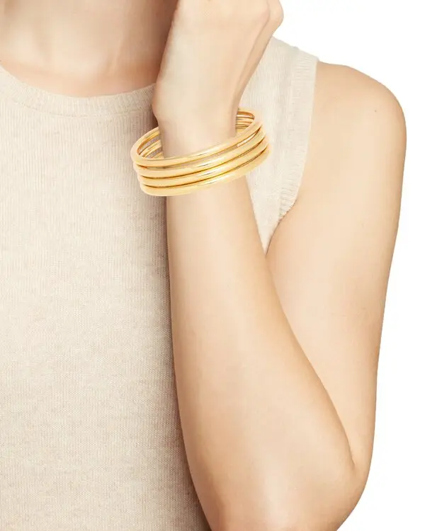 Aqua Thin Bangle Bracelets Set Of 3