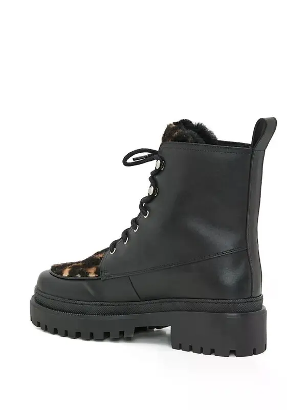 YVES SALOMON Leopard-print Leather Ankle Boots