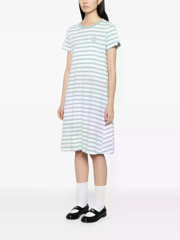 AGNES B. Logo Striped Dress