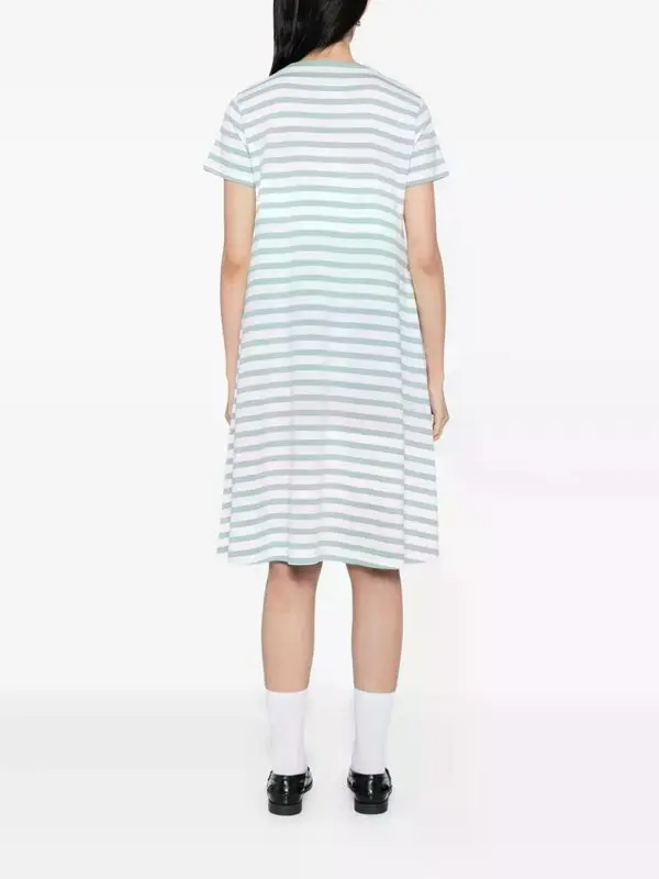 AGNES B. Logo Striped Dress