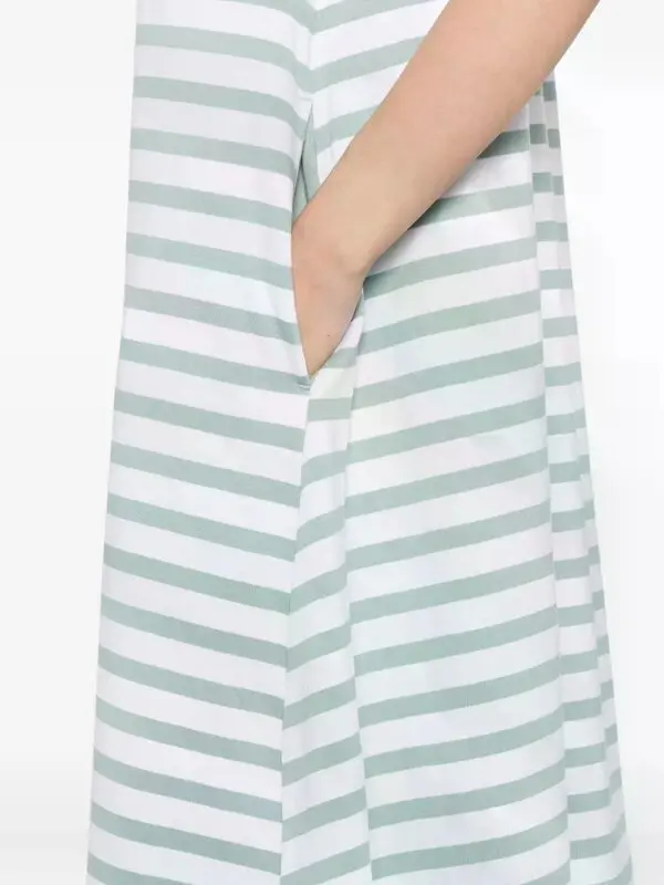 AGNES B. Logo Striped Dress