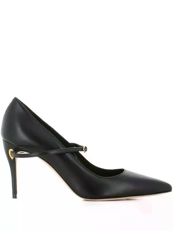 Jennifer Chamandi 85mm Lorenzo Strap Pointed Pumps