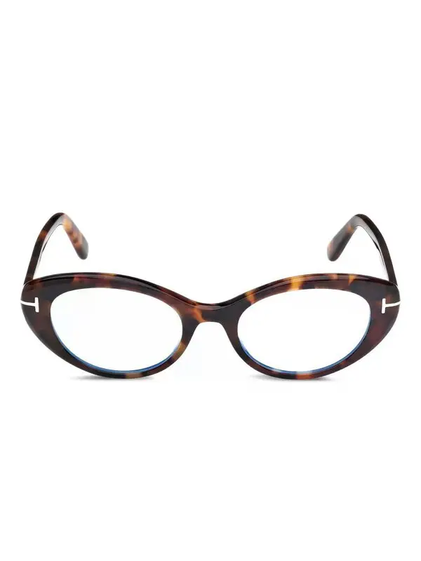 TOM FORD Cat-eye Hinge-detail Eyeglasses - Brown