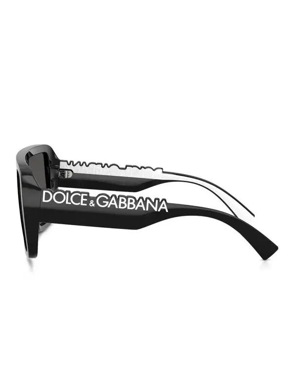 Dolce & Gabbana Logo Lettering Sunglasses - Black
