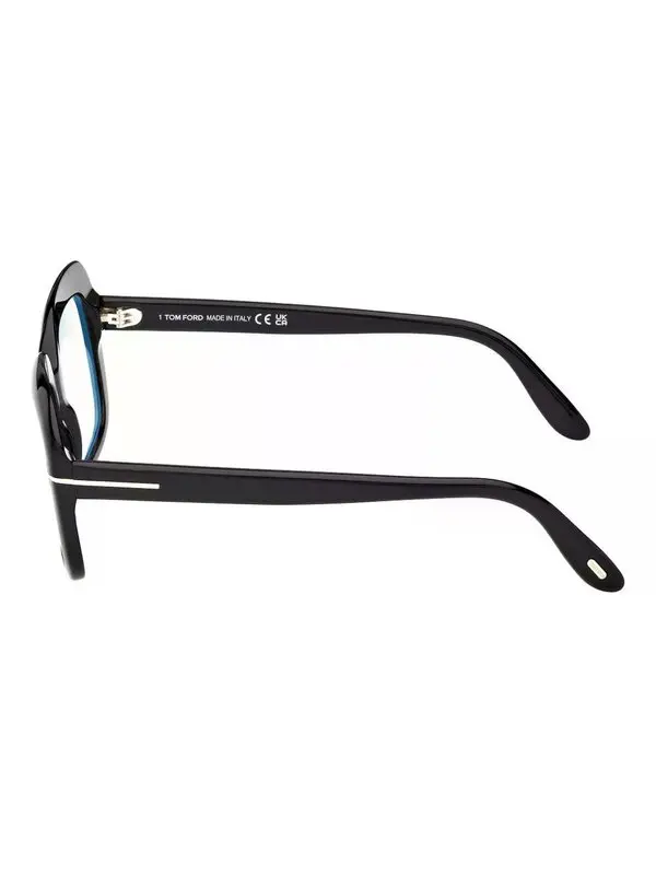 TOM FORD Geometric Frame Eyeglasses - Black