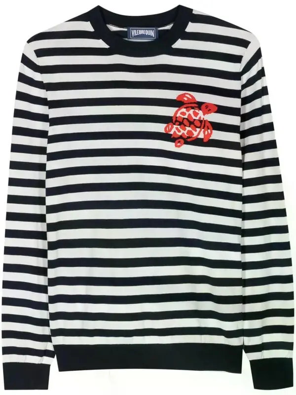 Vilebrequin Bengal Stripe Fine Knit T-shirt - Blue