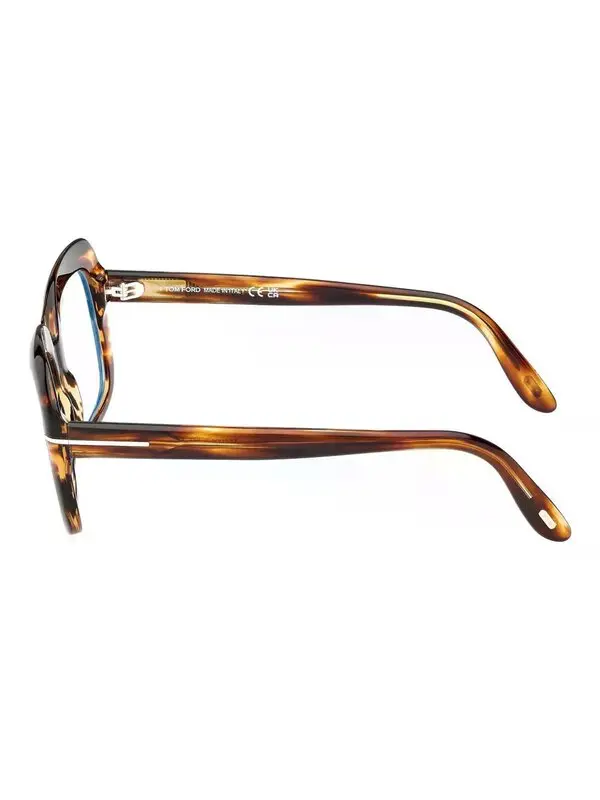 TOM FORD Square Frame Glasses - Brown