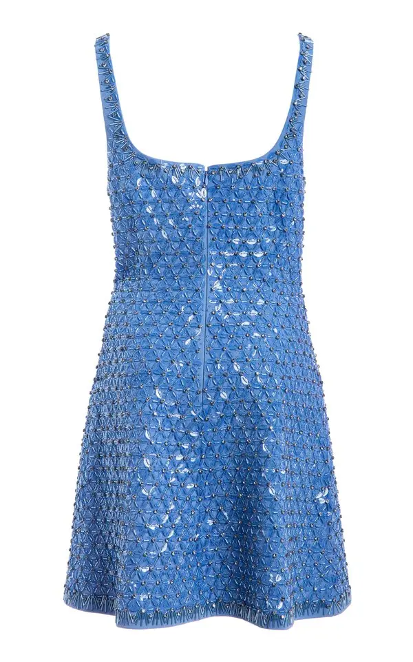 ziva blue dress SIMKHAI Ziva Embellished Mini Dress