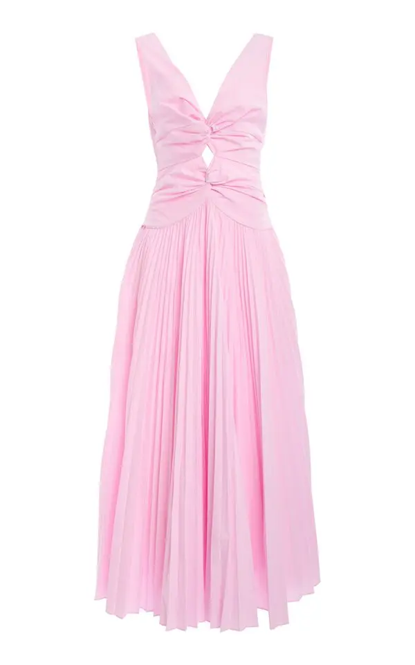 Simkhai Vivianne Cotton Midi Dress - Pink