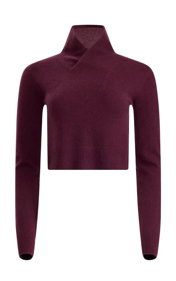 Altuzarra Oates Cropped Cashmere Sweater - Burgundy