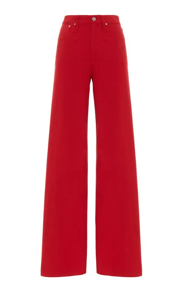 Ralph Lauren Collen Rigid High-rise Wide-leg Jean - Red