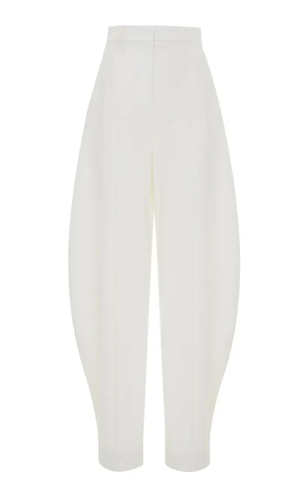 Ralph Lauren Harlo Stretch Wool-blend Wide-leg Pants - White
