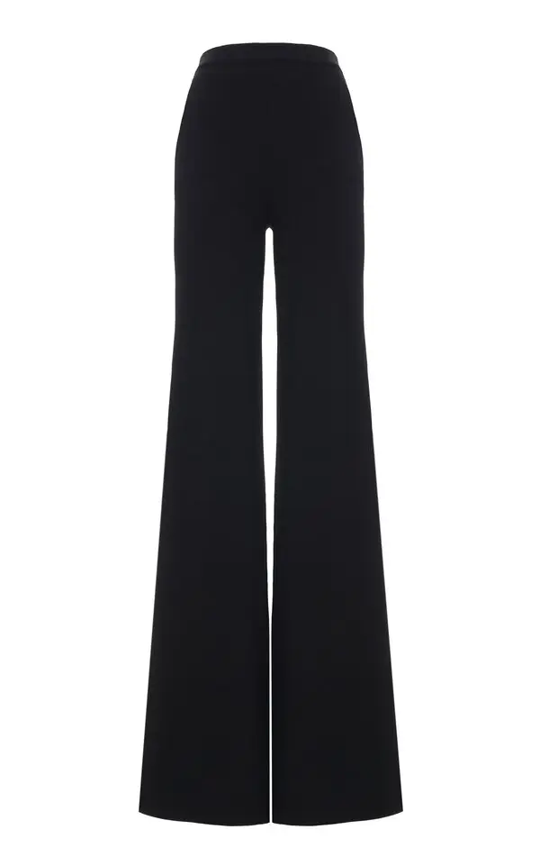 Ralph Lauren Beonca Crepe Wide-leg Pants - Black