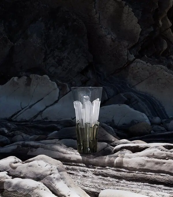 Lalique Crystal Basalte Vase