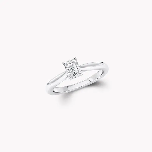 Graff Paragon Emerald Cut Diamond Engagement Ring - Platinum