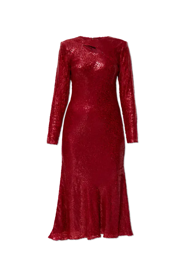 SELF-PORTRAIT Dress With Lurex Thread - Red