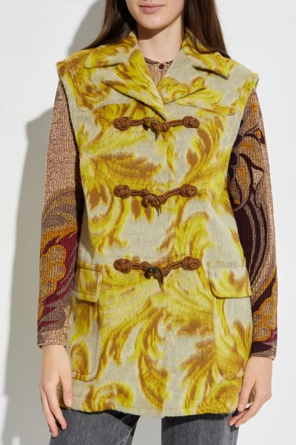 Etro Wool Vest With Decorative Pattern