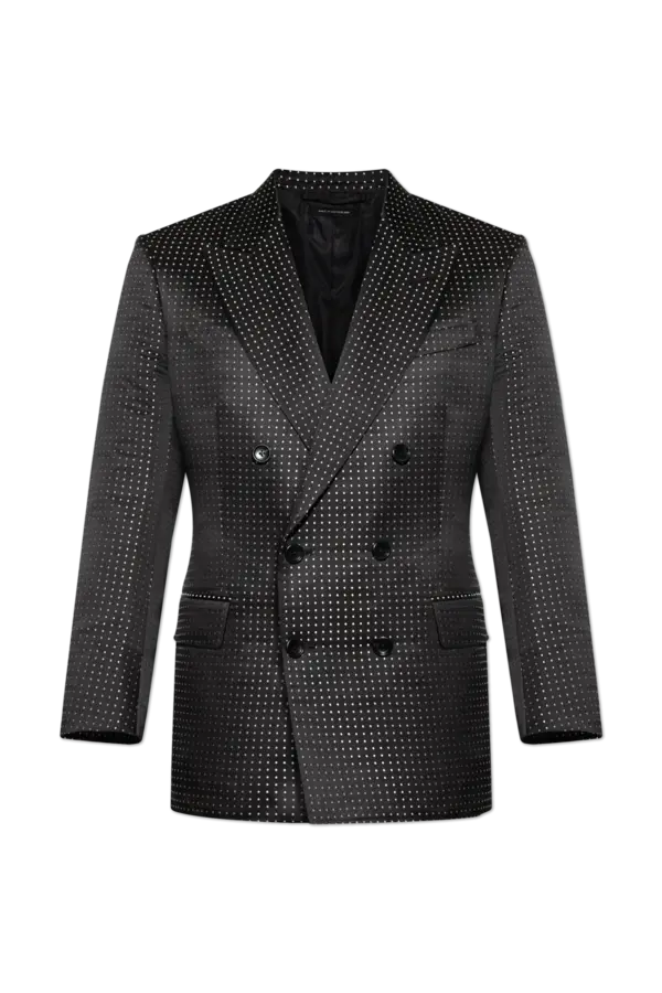 TOM FORD Silk Blazer With A Polka Dot Pattern