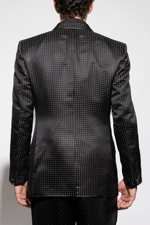 TOM FORD Silk Blazer With A Polka Dot Pattern