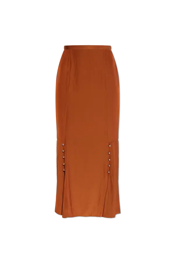 LANVIN Slit Long Skirt - Brown