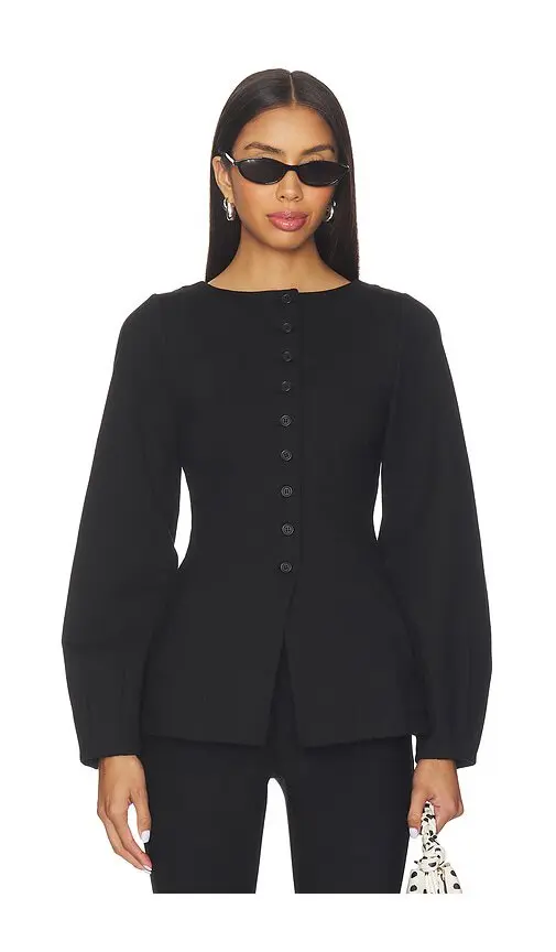 ALIGNE Bonnie Ponte Waisted Blazer - Black