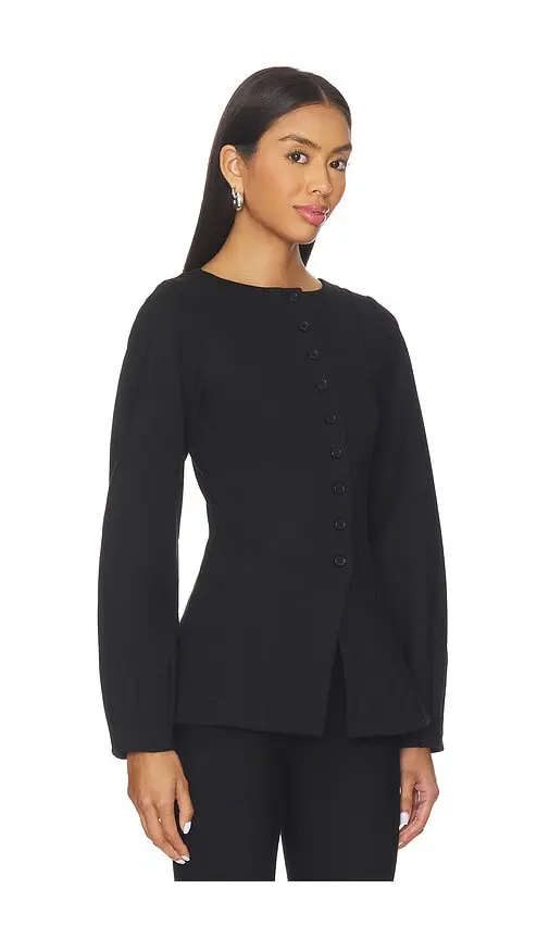 ALIGNE Bonnie Ponte Waisted Blazer - Black