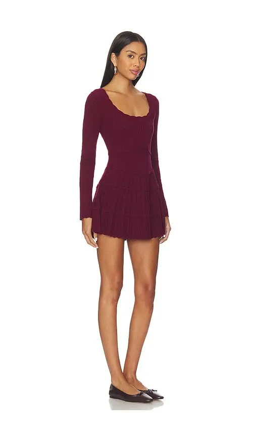 LoveShackFancy Knit Lavender Dress - Spiced Berry