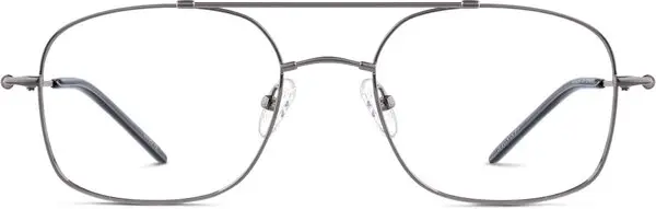 Zenni Classic Aviator Full Rim Frame Flex Titanium Glasses - Gray