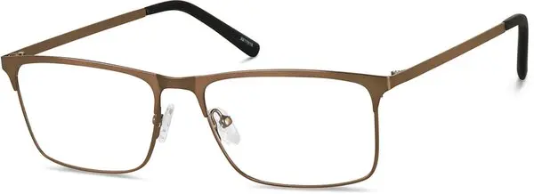 Zenni Rectangle Eyeglasses Full Rim Frame - Copper