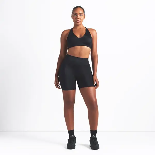 SKIMS Shine Bonded Waist Biker Short - Obsidian