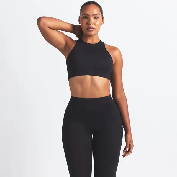 SKIMS Nike Matte Footsie Grip Legging - Obsidian