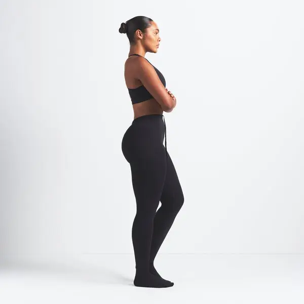 SKIMS Nike Matte Footsie Grip Legging - Obsidian