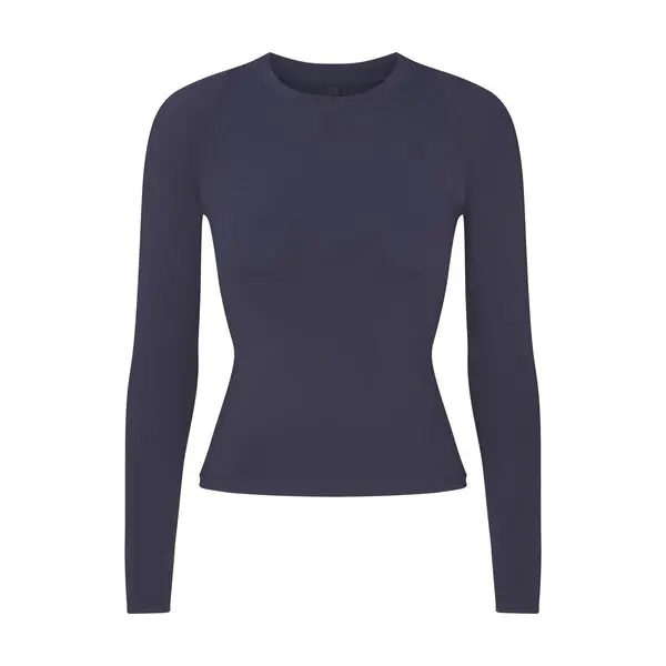 SKIMS Airy Long Sleeve Crew Neck Top - Deep Royal