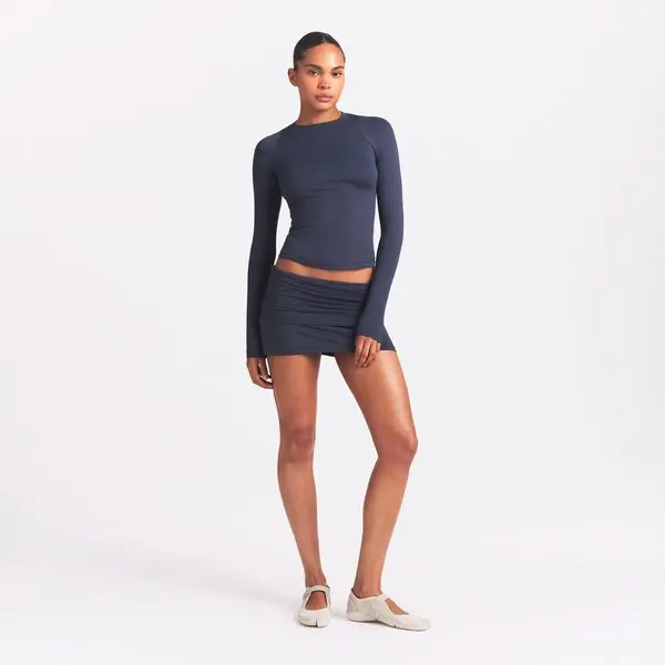 SKIMS Long Sleeve Crew Neck Top - Deep Royal