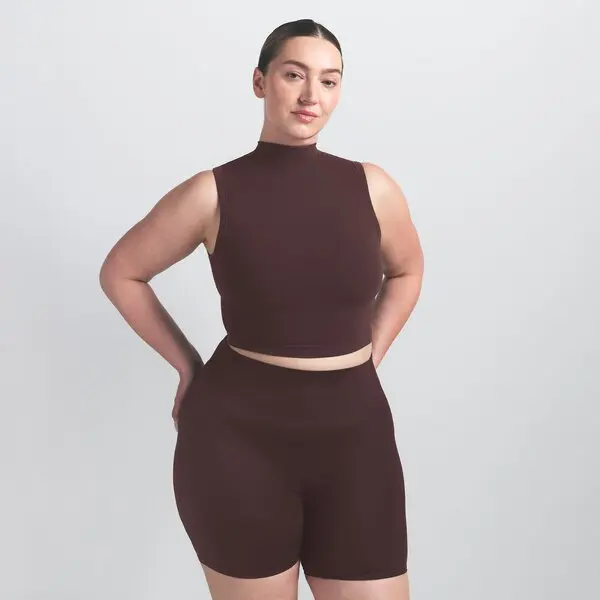 SKIMS Vintage Seamless Mock Neck Bra Top - Phoenix