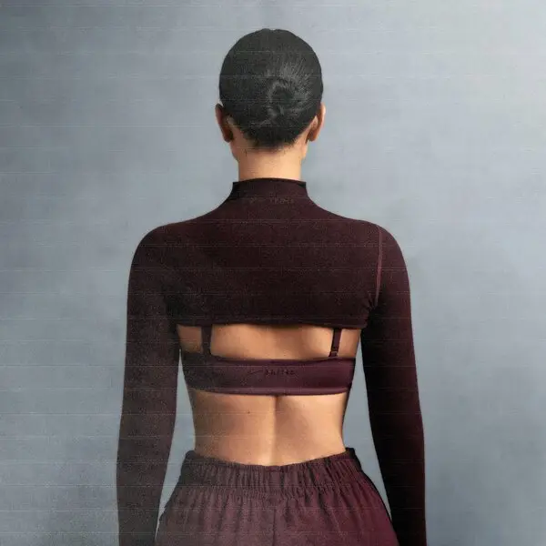 SKIMS Vintage Seamless Long Sleeve Shrug - Currant