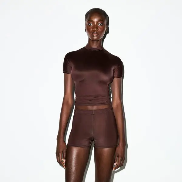 SKIMS Short Sleeve Mock Neck Top