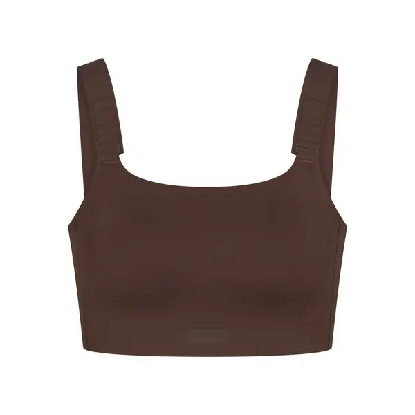 SKIMS Nike Matte Wide Strap Bra - Dark Sepia