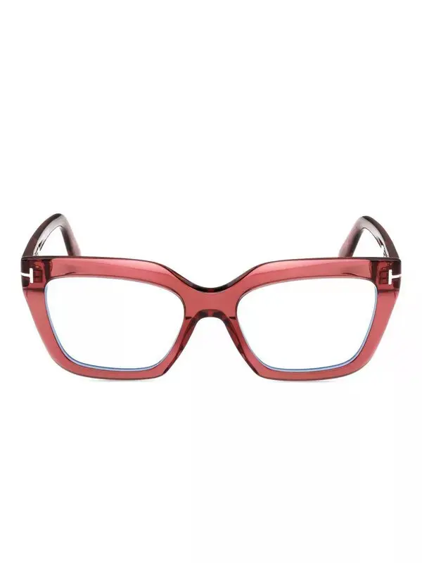 TOM FORD Square Frame Eyeglasses - Red