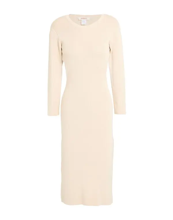 Kontatto Ribbed-Knit Midi Dress In Beige - 68% Off | Editorialist